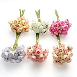 27 Branch Small Tea Rose Bunch Fwr