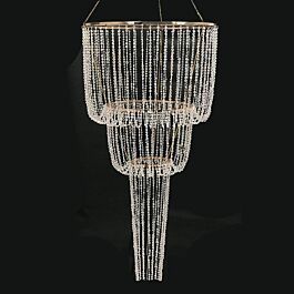3 Layers Crystal Lamp Chandelier With Remote Cdr - Gold