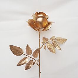 Gold Single Branch Rose Fwr Glf