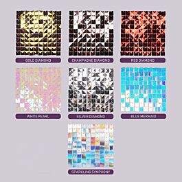 Sequin Tile Backdrop Wall Panel per 5pcs - Transparent