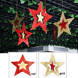 Double Glitter Star Pmp - Width 50Cm